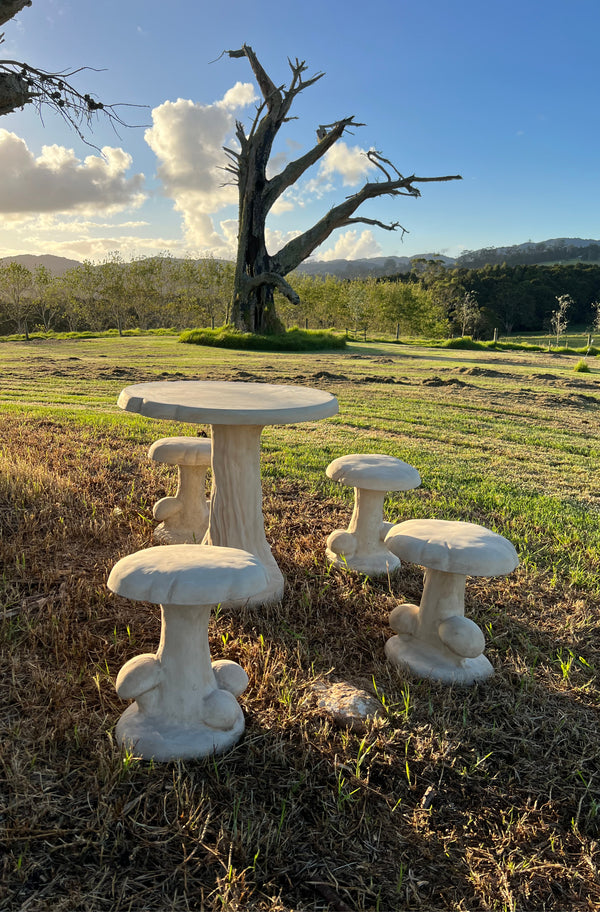Faraway Garden Mushroom Table Outdoor Setting - Faraway Garden